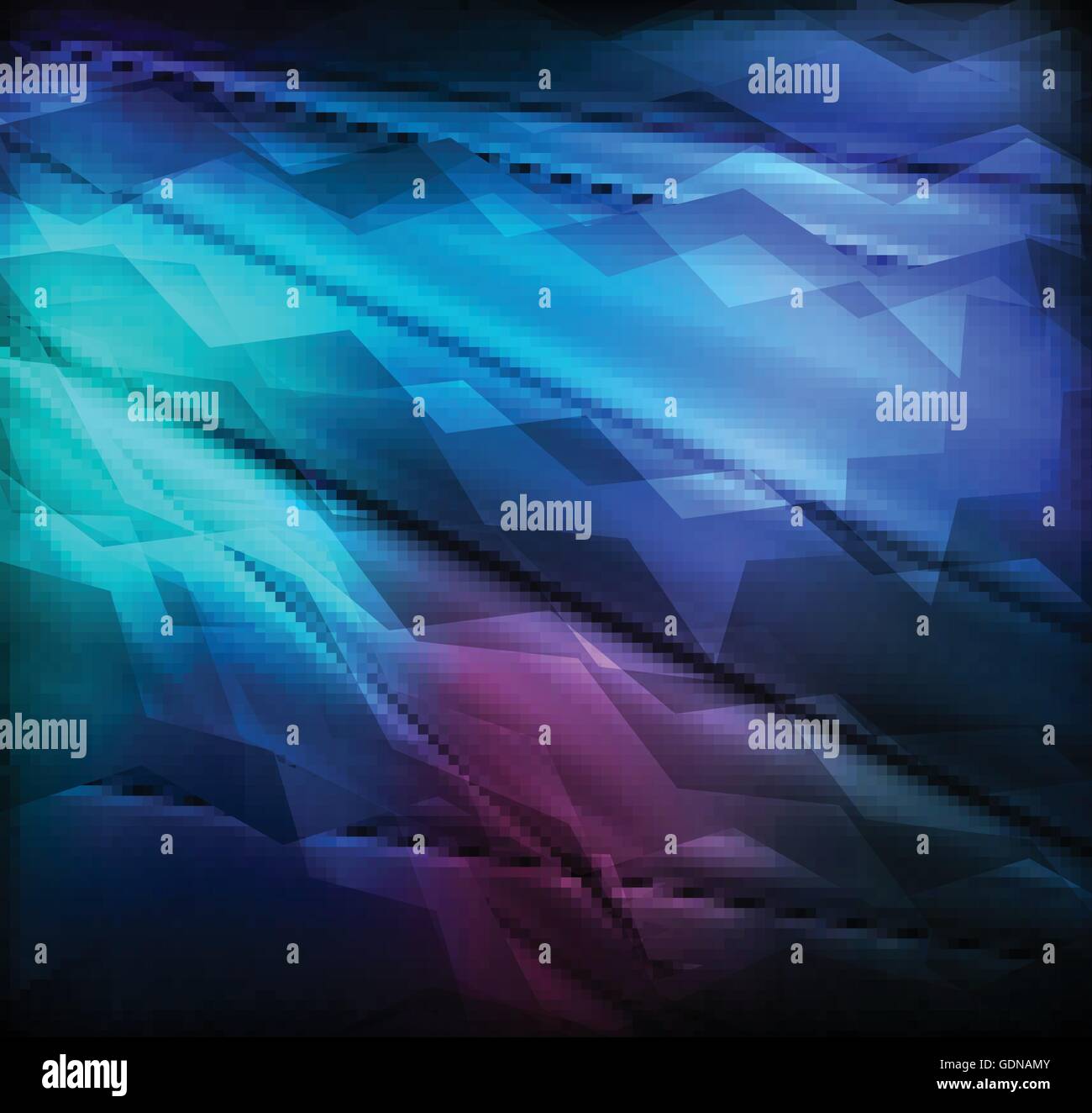 Neon abstract blue lines design on dark background vector for poster ...