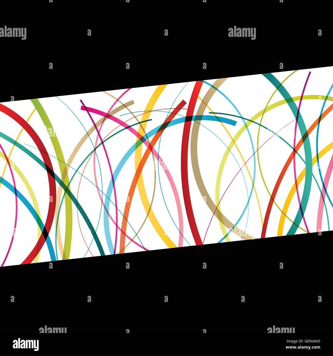 Color round ellipse lines waves colorful mosaic abstract illustration ...