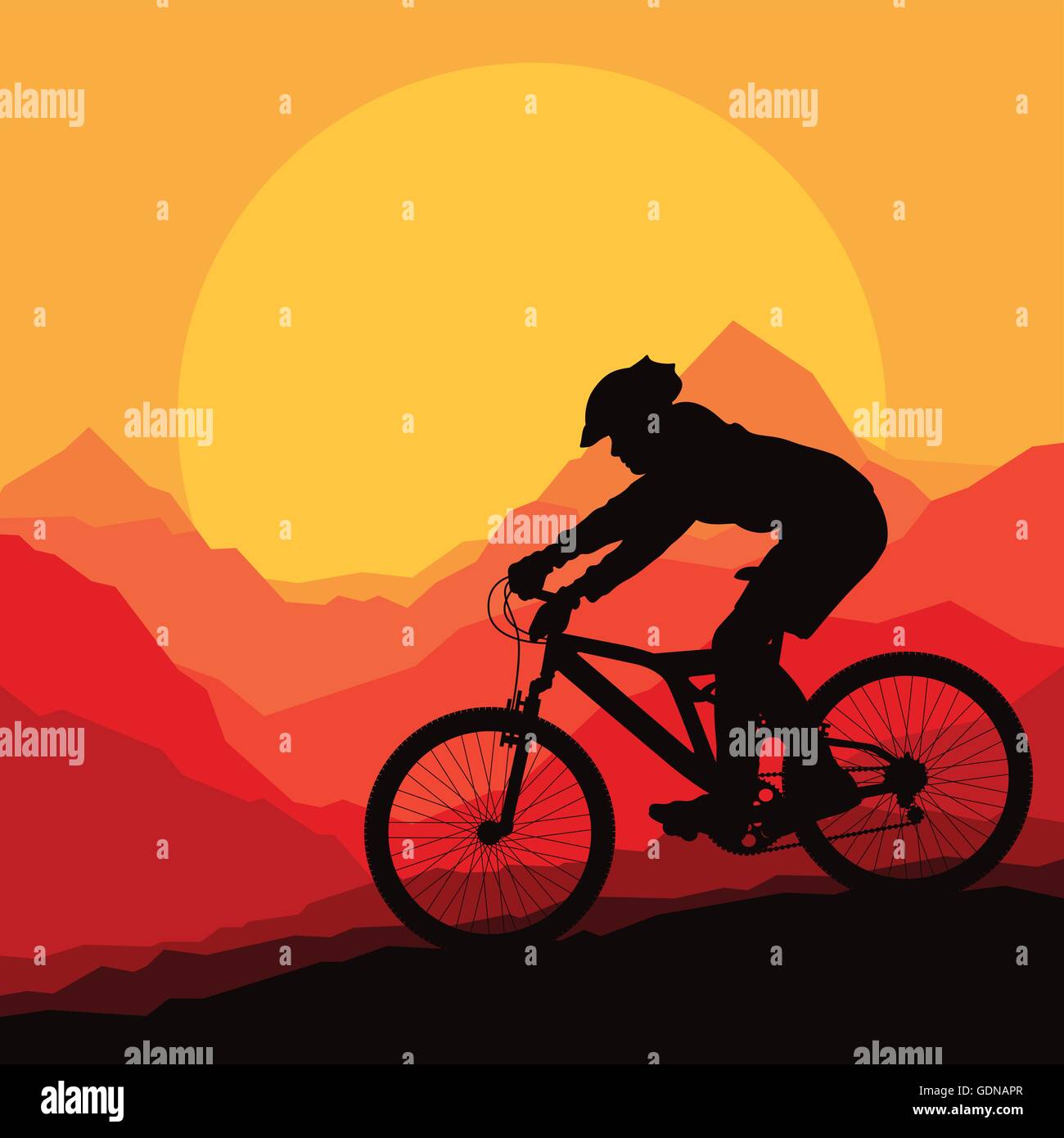 Teen mountain bike forest Stock Vector Images - Alamy