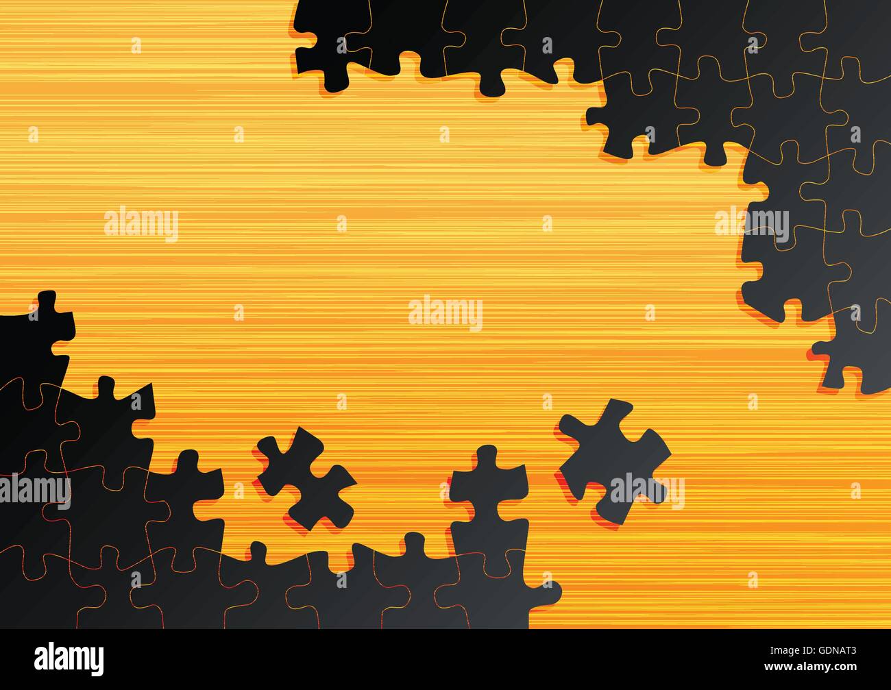 Jigsaw puzzle vector background on wooden table for poster Stock Vector ...