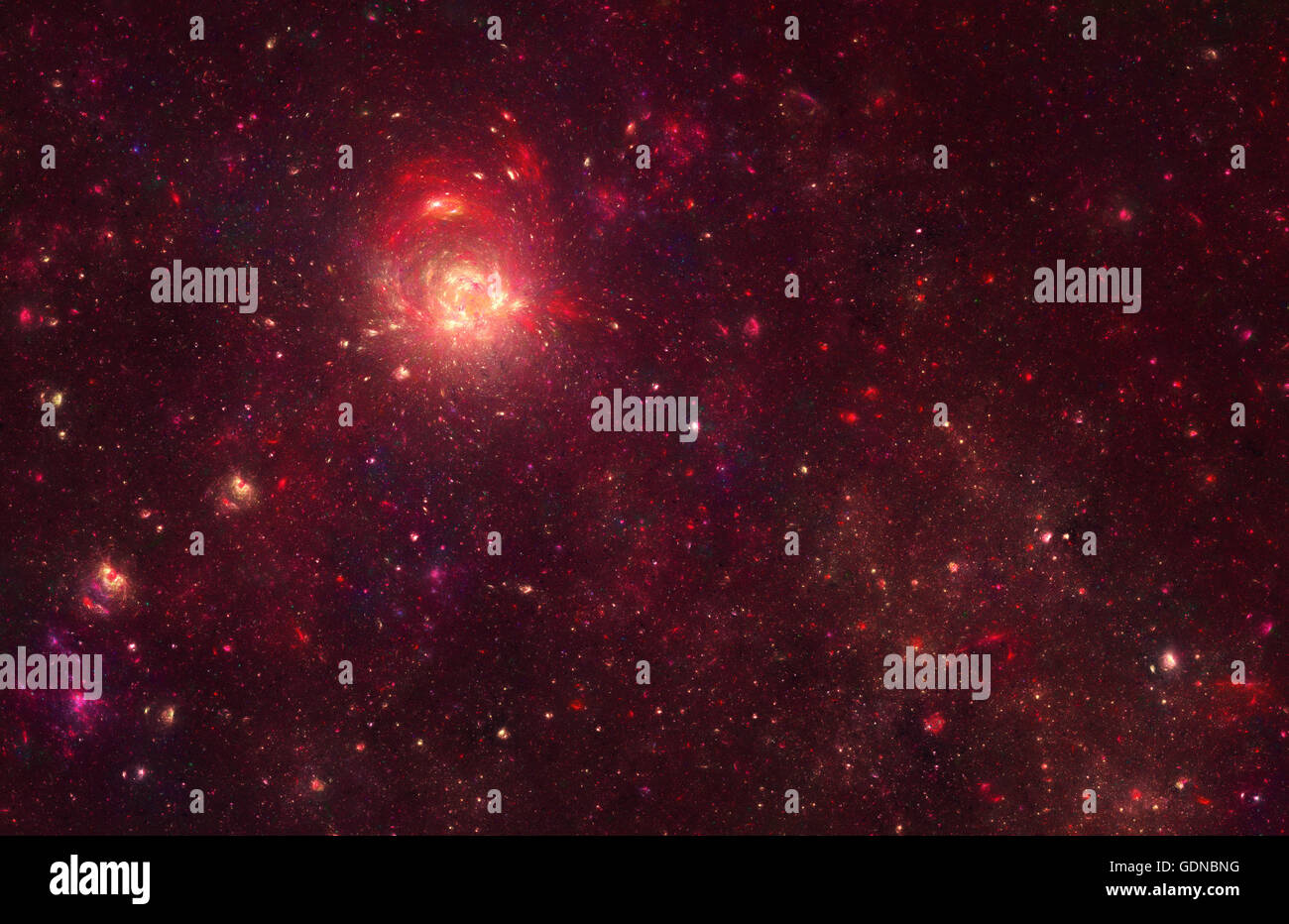 Bright red nebula Stock Photo - Alamy