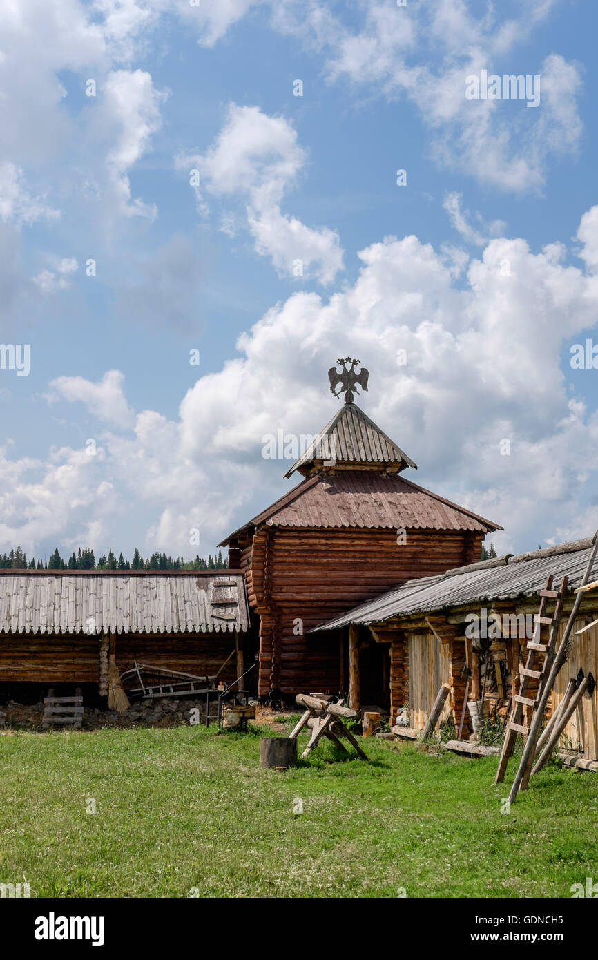 Semiluzhenski kazak ostrog - Russian small wooden fort, Ostrog is ...