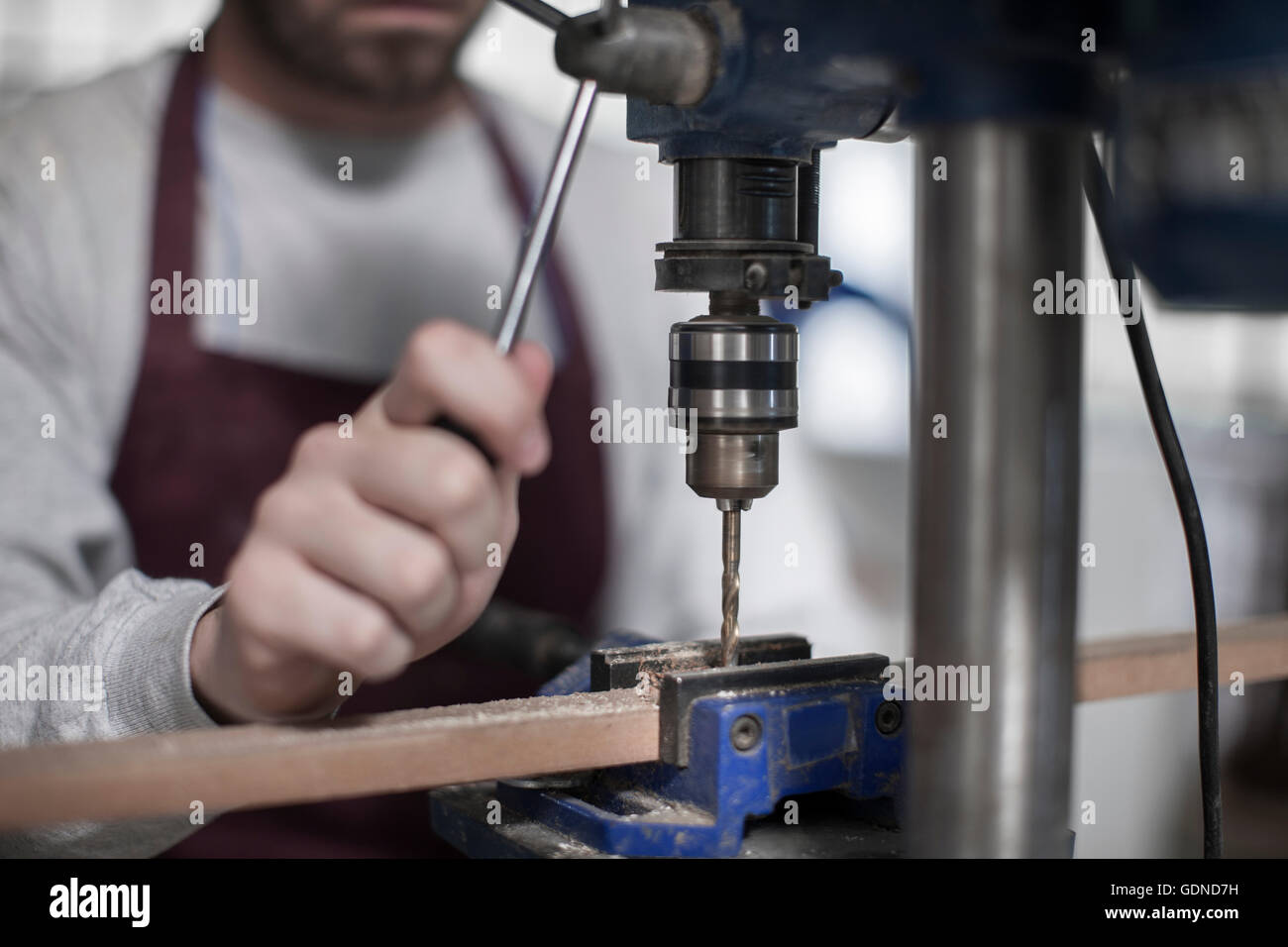 Craftsman carpenter drilling machine tool hi-res stock photography and ...