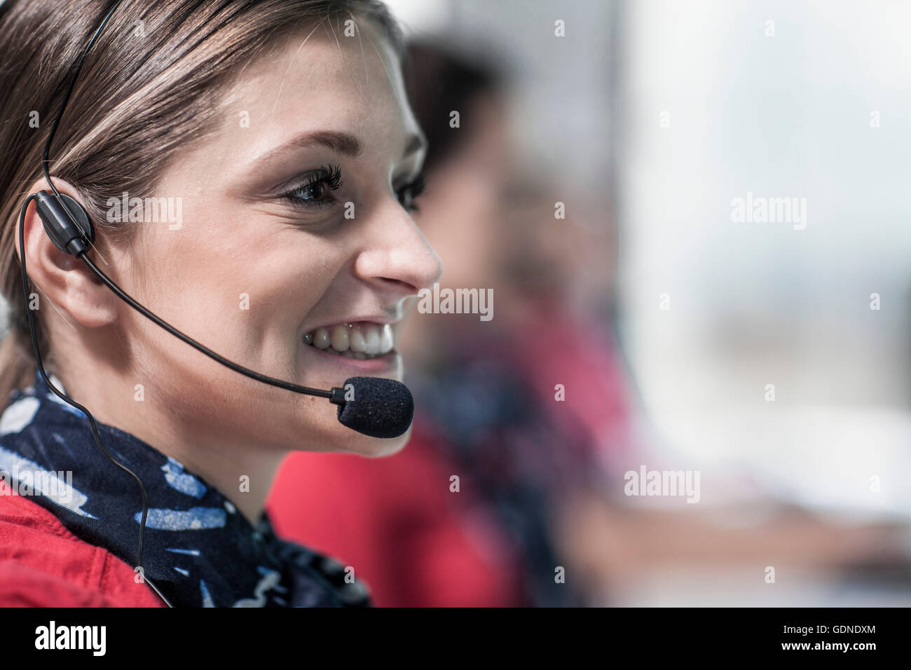 Call centre back view hi-res stock photography and images - Alamy