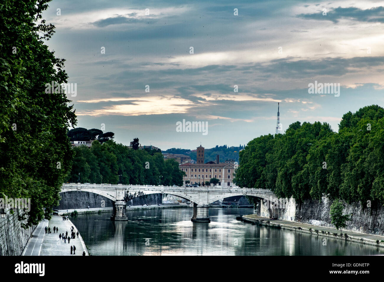Bridge in Rome Stock Photo - Alamy