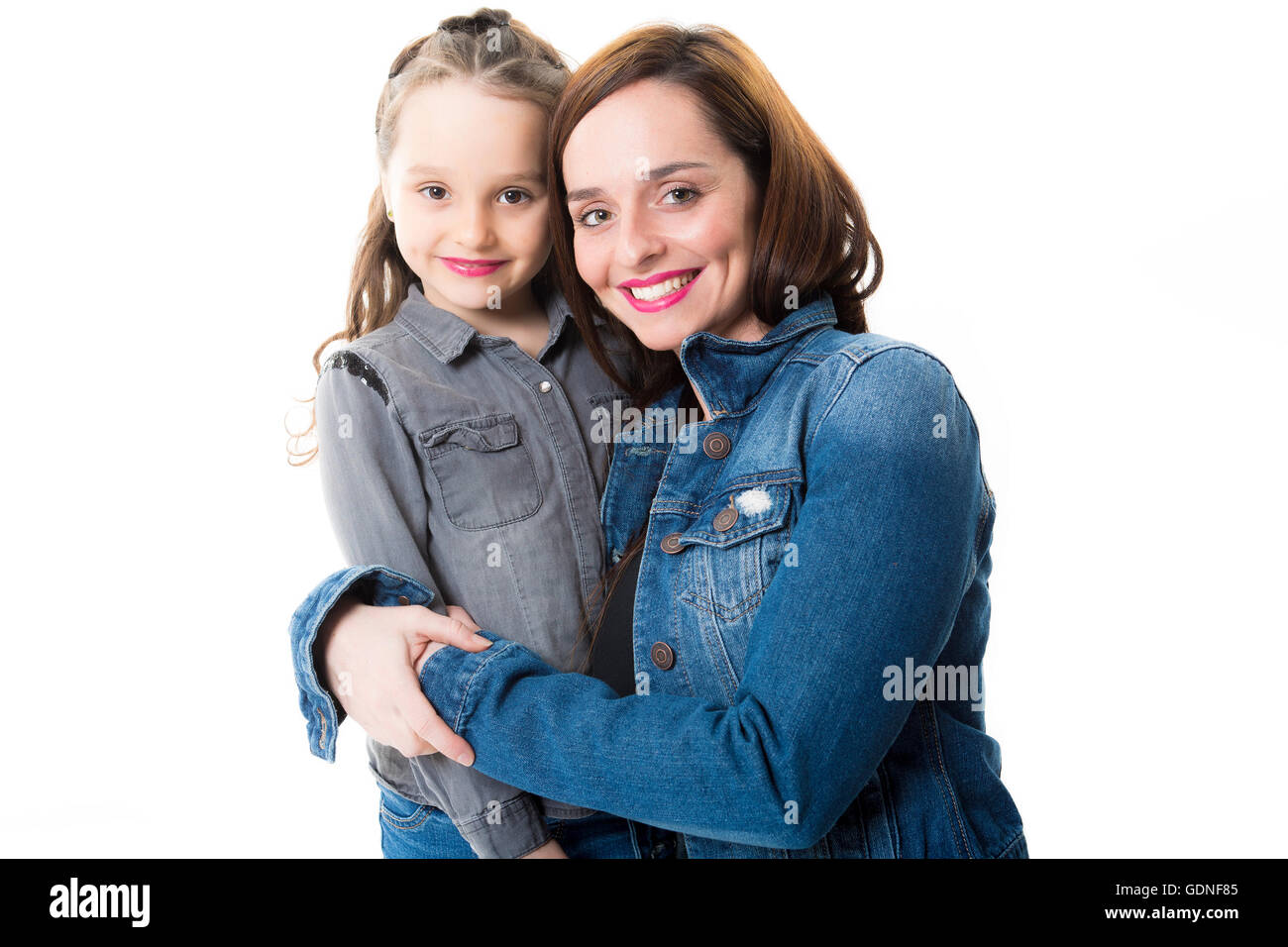 beautiful young mother with little pretty daughter Stock Photo - Alamy