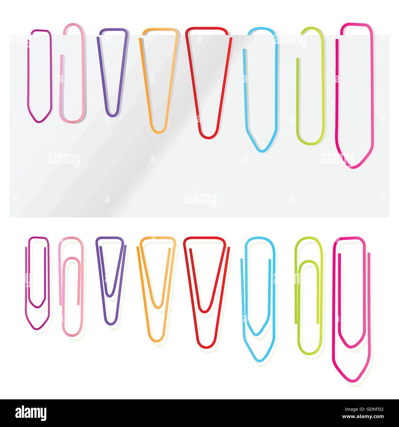 Paper clip set vector background for poster Stock Vector Image & Art ...