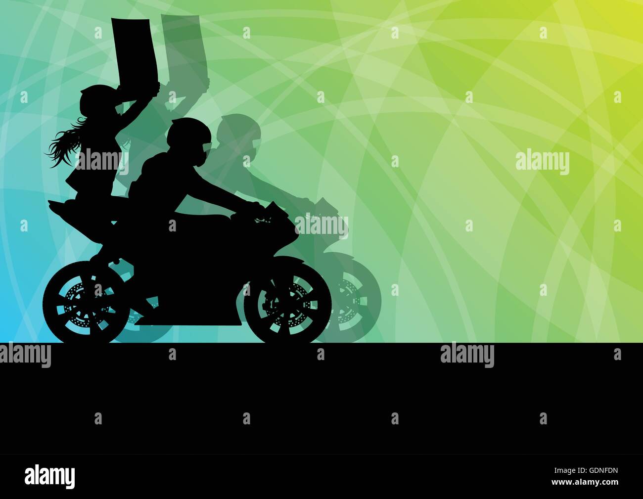 Motorcycle performance extreme stunt driver man and woman vector ...