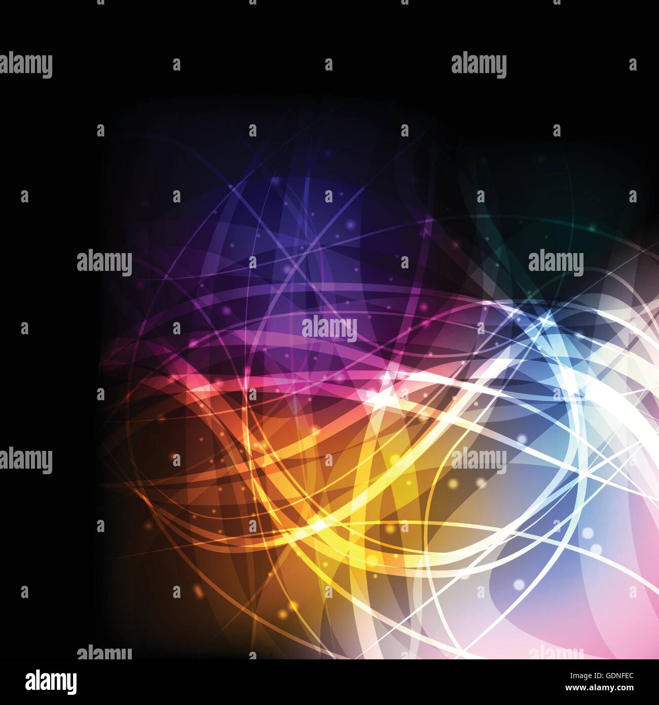 Neon abstract lines design on dark background vector Stock Vector Image ...