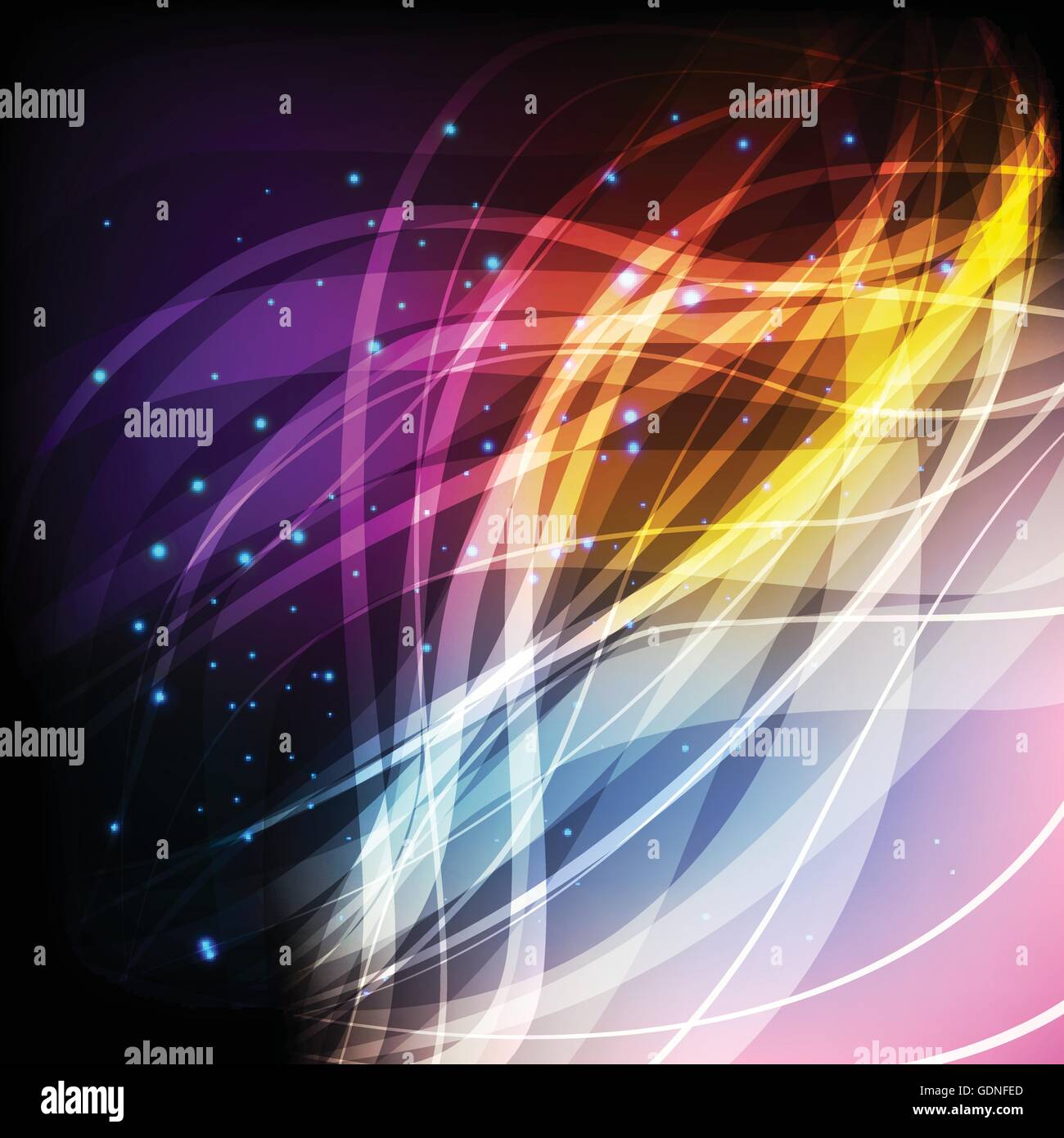 Neon abstract lines design on dark background vector Stock Vector Image ...