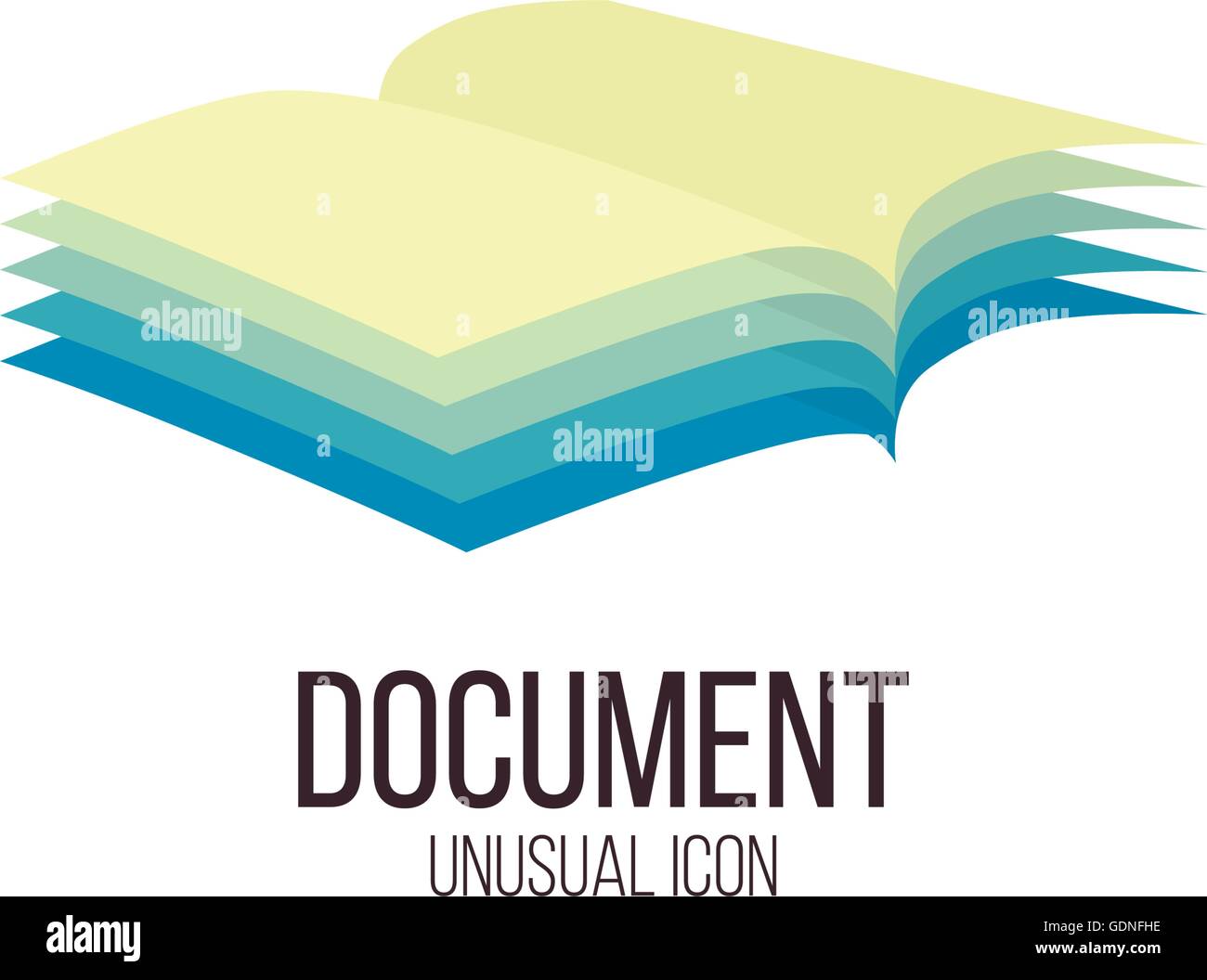 Isolated book vector logo. Documents logotype. Education and office ...