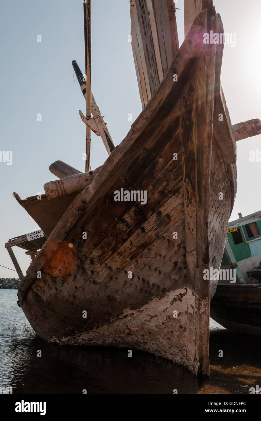 Traditional Dhow boat in Fujeirah, UAE Stock Photo - Alamy