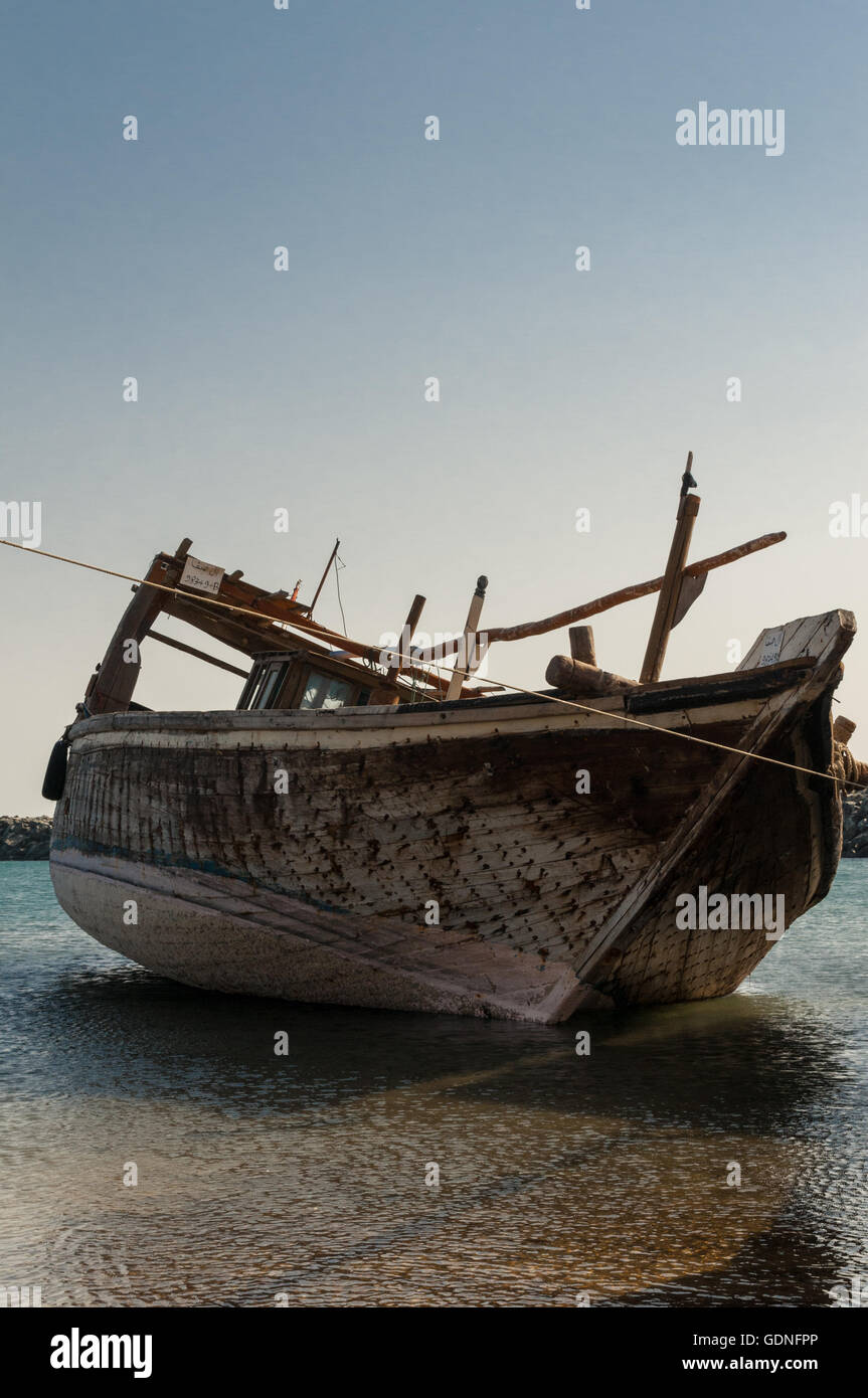 Traditional Dhow boat in Fujeirah, UAE Stock Photo - Alamy