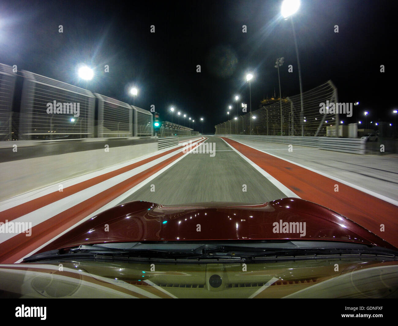 Sports car on the Bahrain Race Track Stock Photo - Alamy