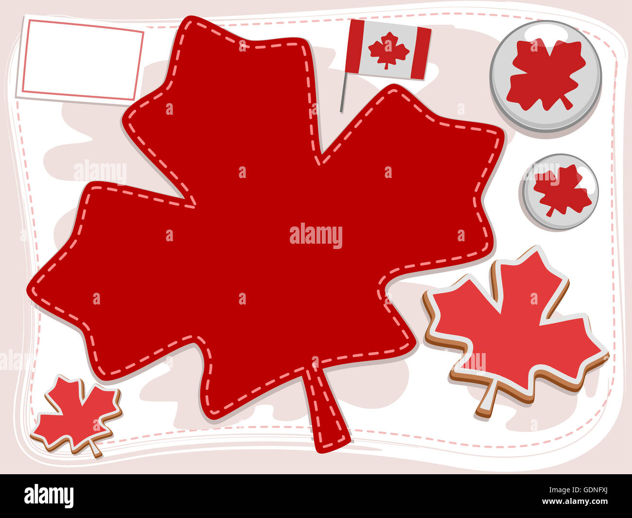Frame Illustration of Design Elements Typically Associated with Canada ...