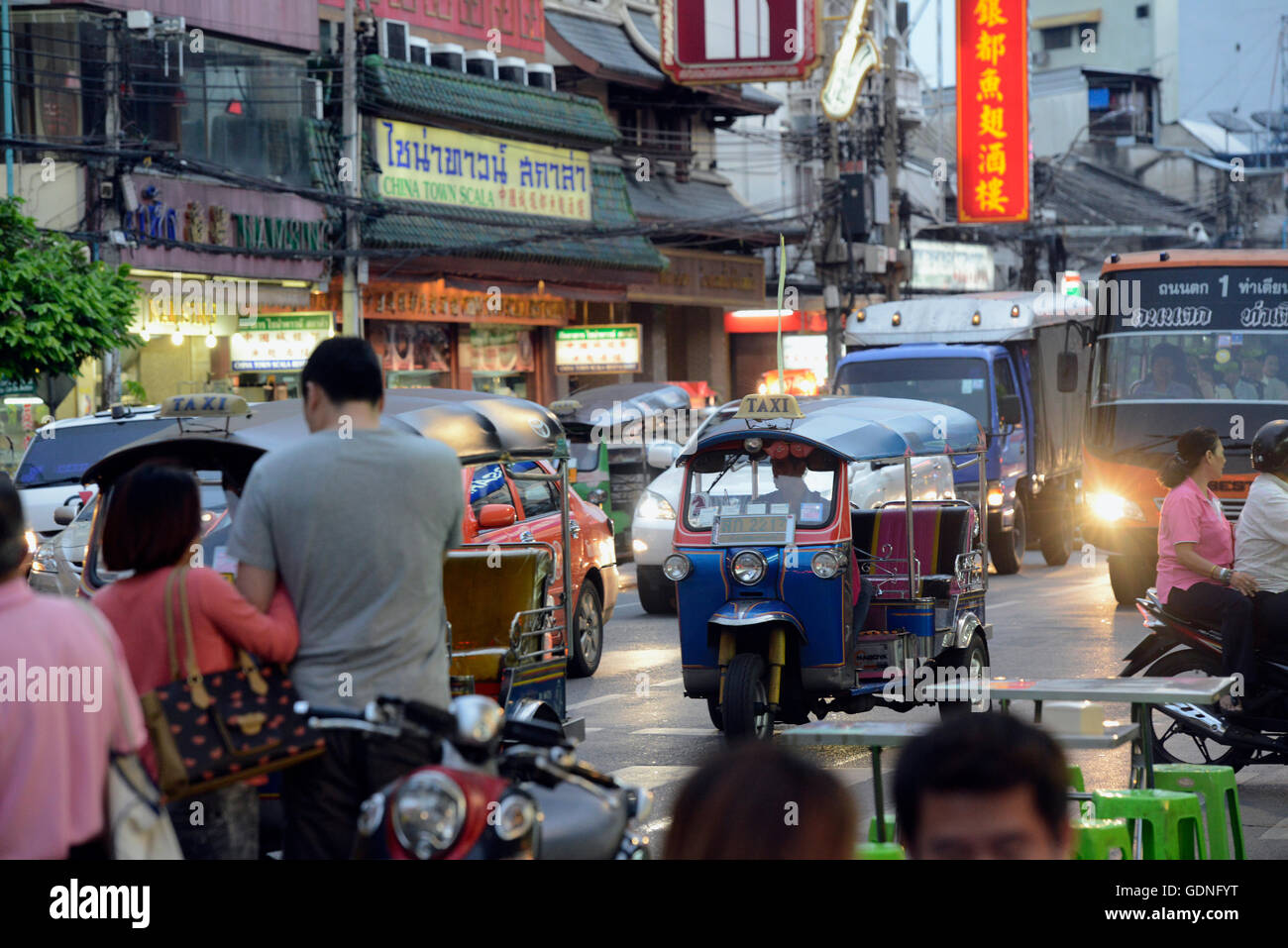 the charoen krung road in the china town the city of Bangkok in Thailand in Southeastasia Stock ...