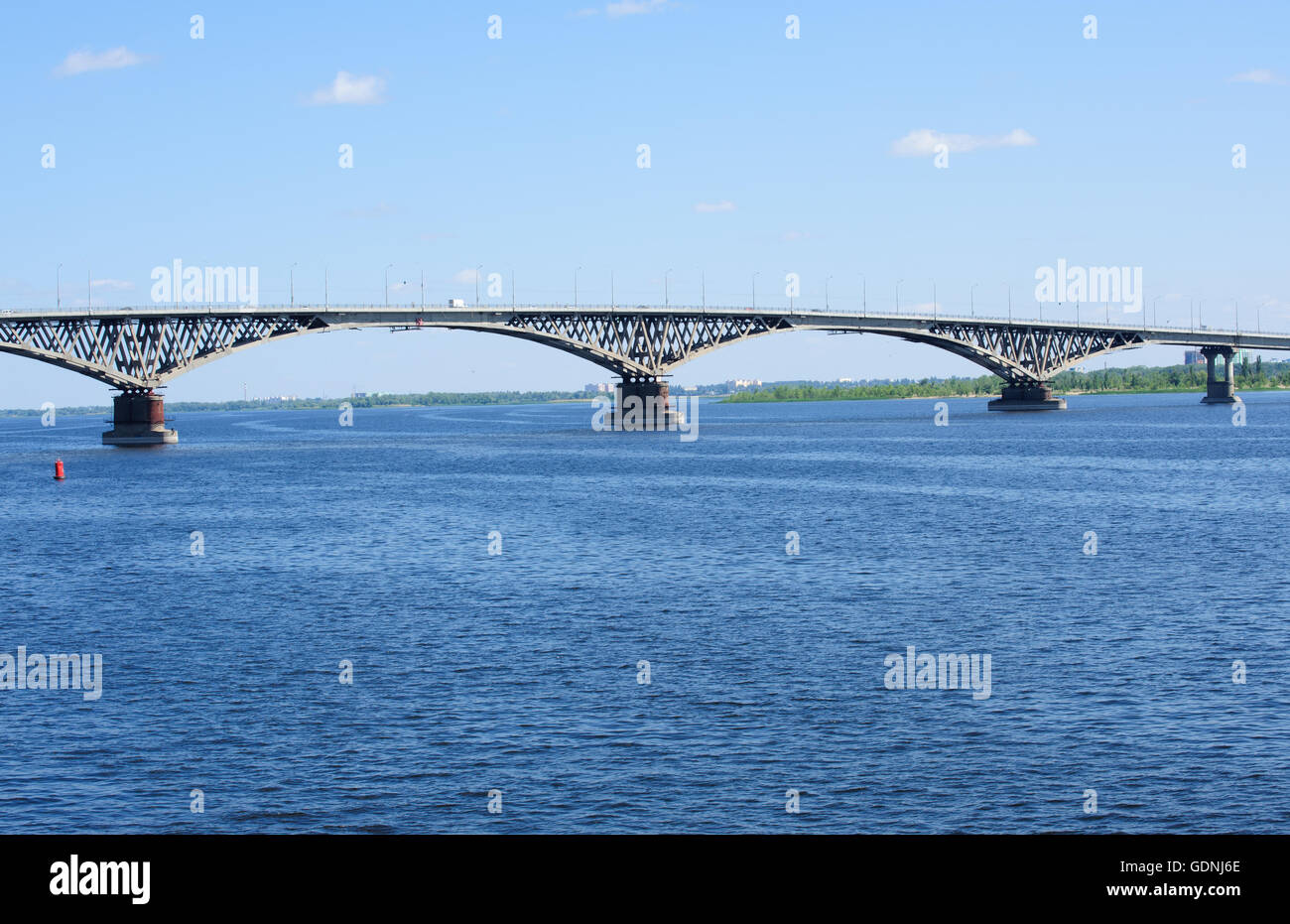 Saratov Bridge, crossing the Volga River in Saratov, Russia was the ...