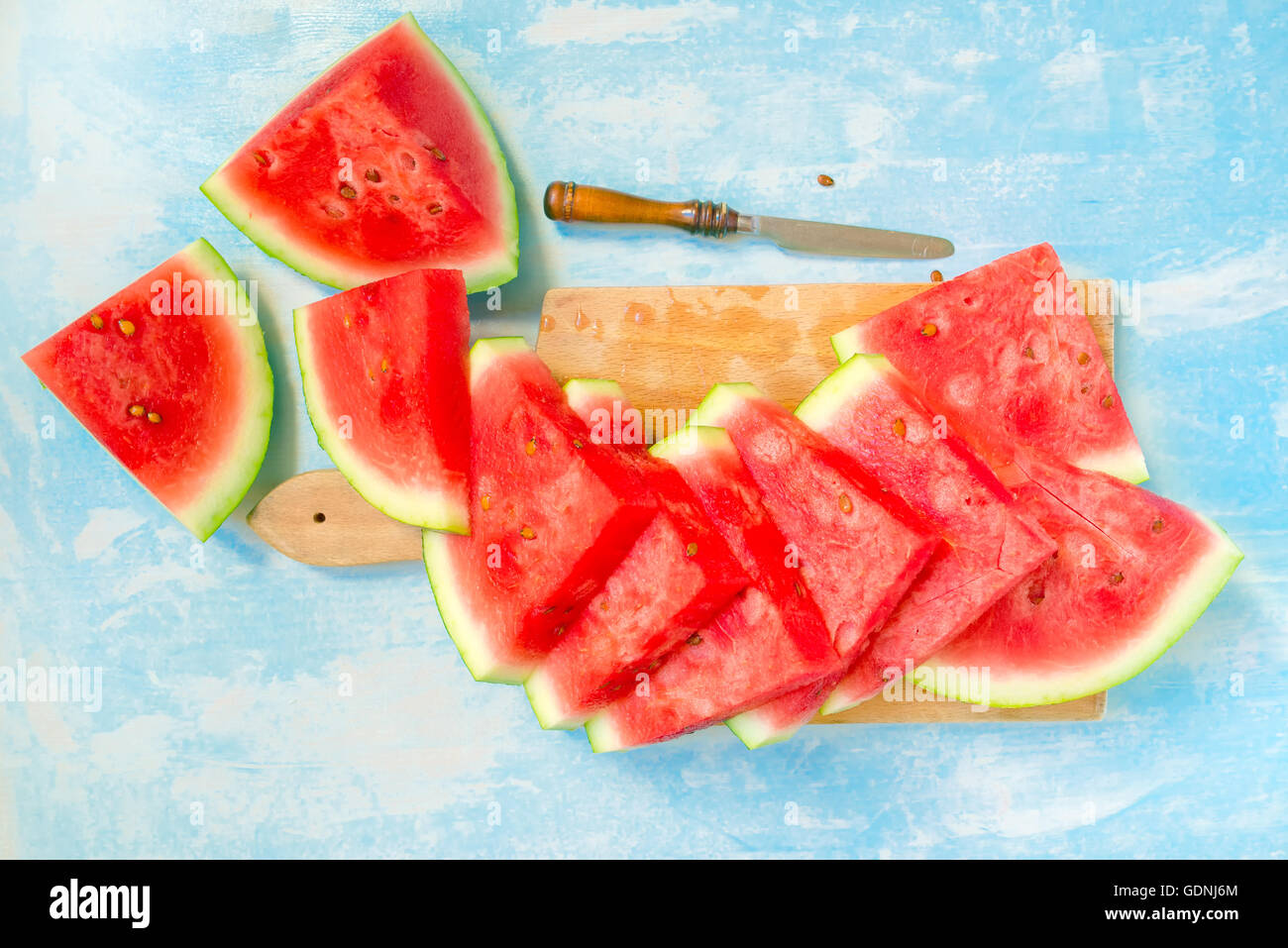 Watermelon top view hi-res stock photography and images - Alamy