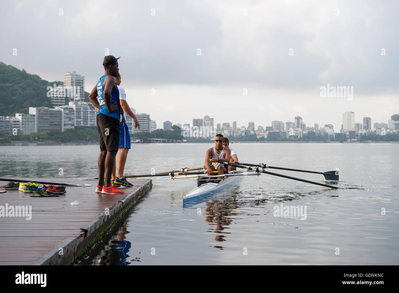 Rowing coach training rowers hi-res stock photography and images - Alamy