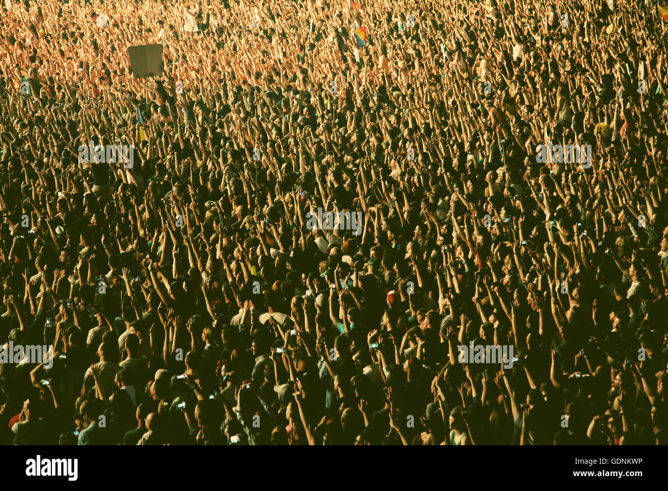 Cheerful crowd hi-res stock photography and images - Alamy