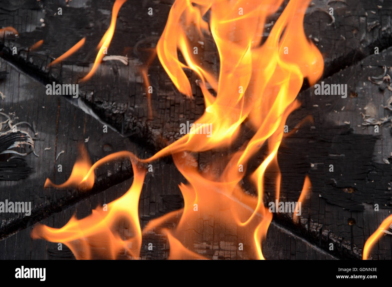 Plywood on fire Stock Photo - Alamy