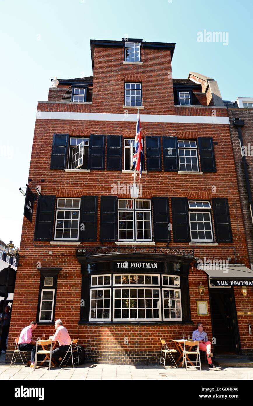 The Footman pub, Mayfair, London, England, UK Stock Photo - Alamy