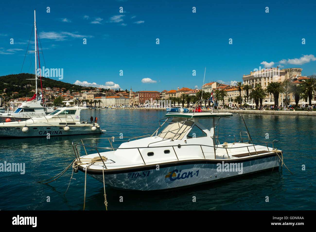 The Sea Front Esplanade, Split, Croatia, Dalmatian Coast Stock Photo ...
