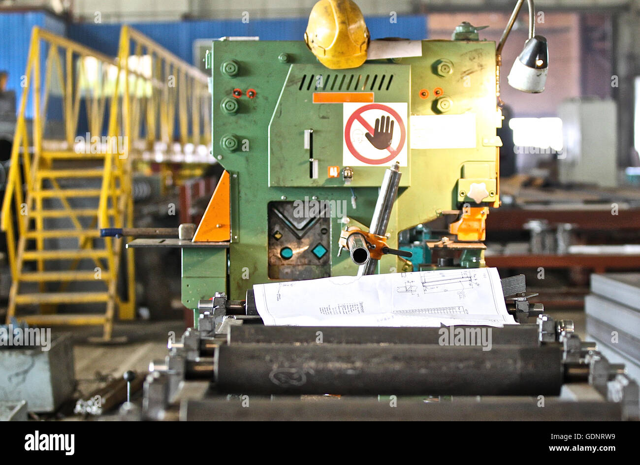 prospect of industrial workshop production of metal Stock Photo - Alamy