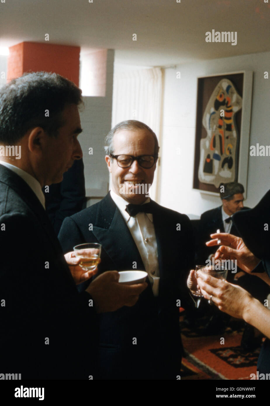 Architect Josep Lluís Sert, in the living room of Casa Sert Stock Photo ...