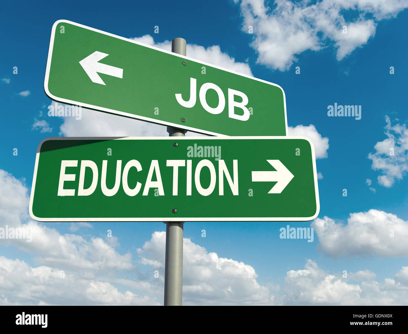 Road sign education hi-res stock photography and images - Alamy