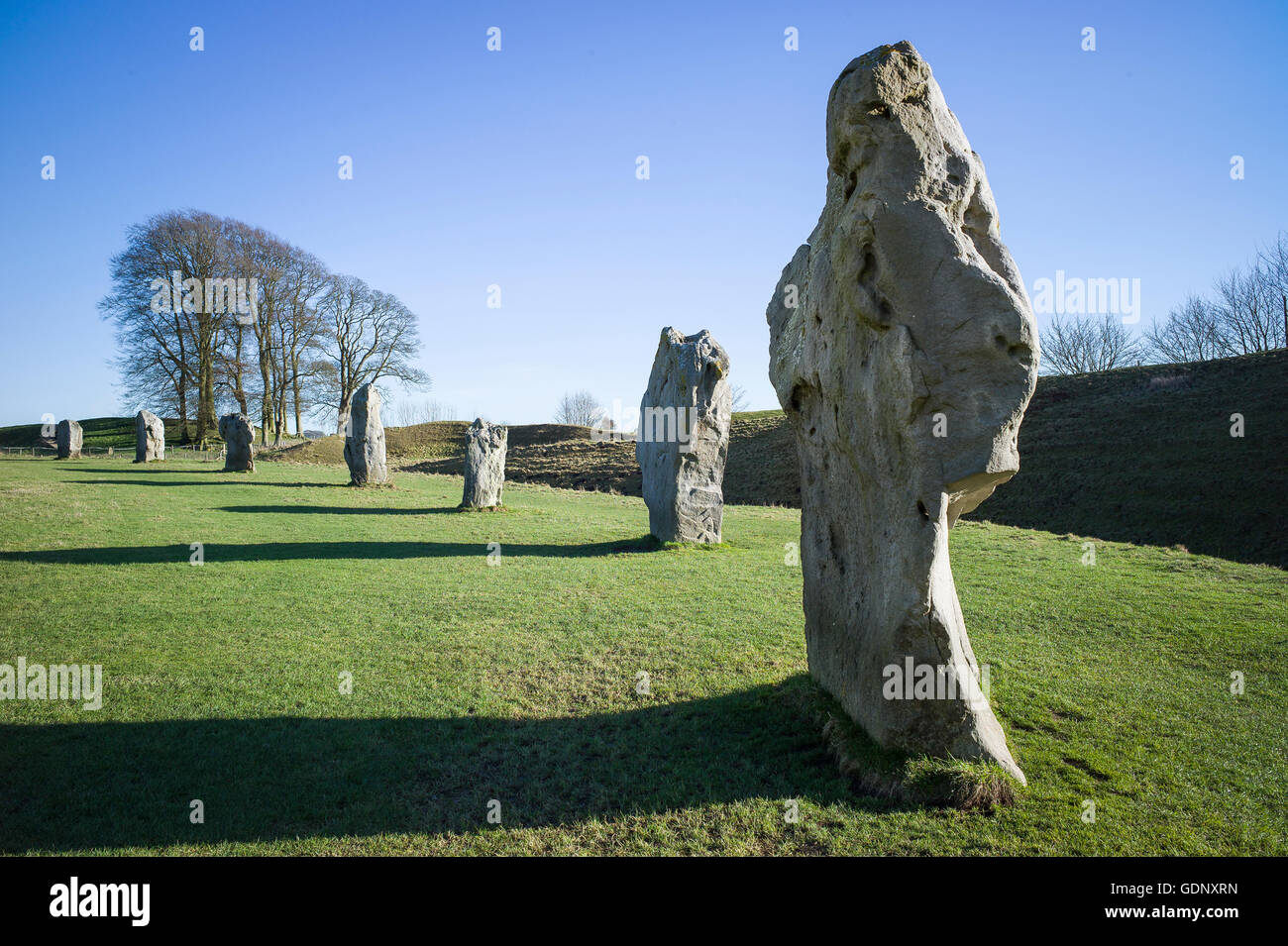 Segment of an ancient stone circle in Avebury Wiltshire UK Stock Photo ...
