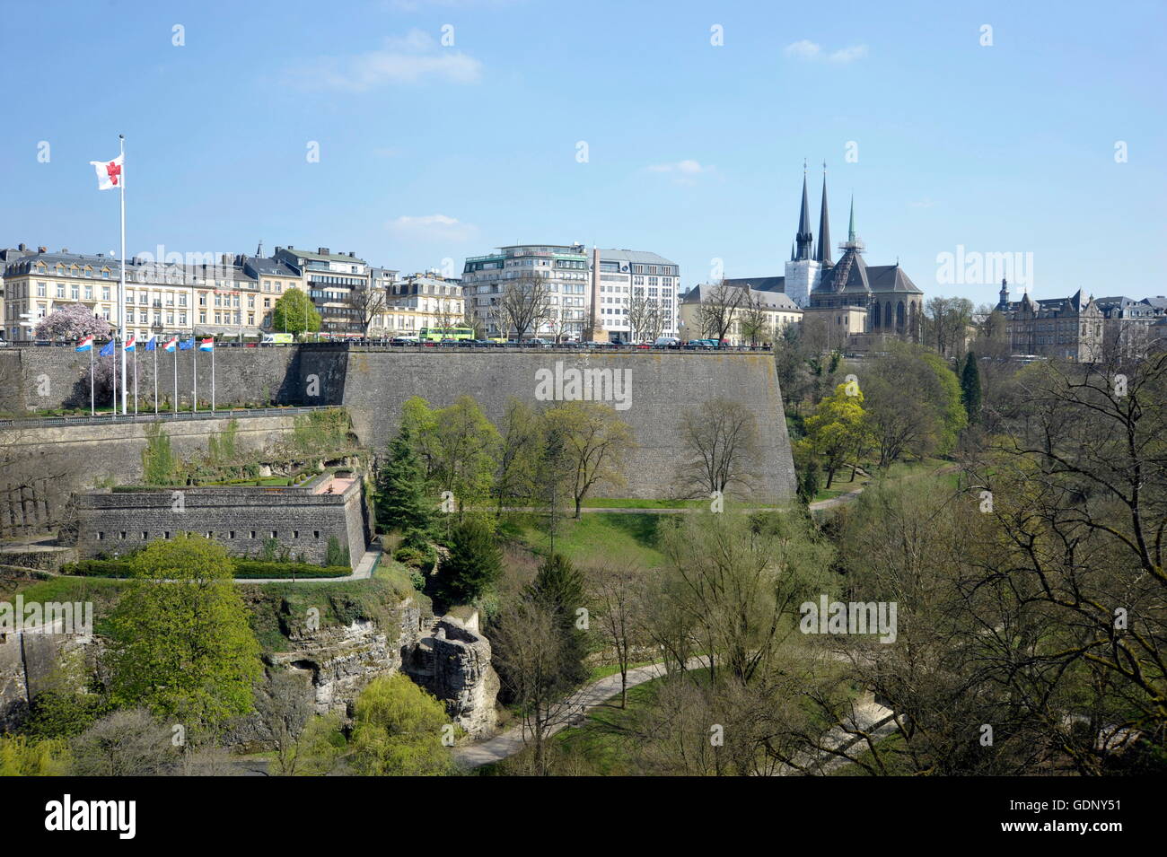 geography / travel, Luxembourg, Luxembourg, old town, wall-walk ...