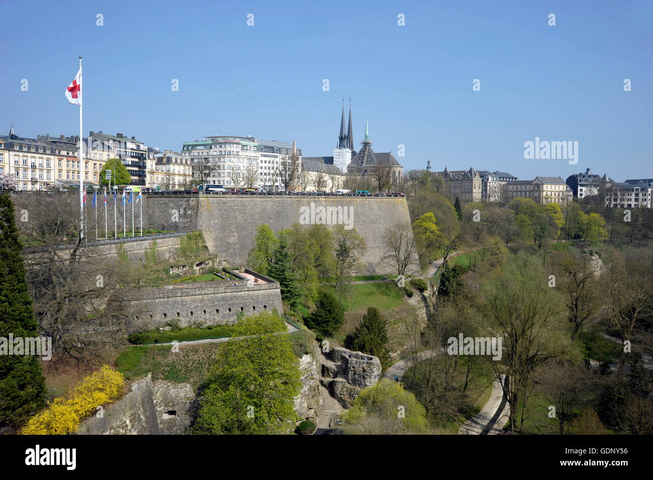geography / travel, Luxembourg, Luxembourg, old town, wall-walk ...