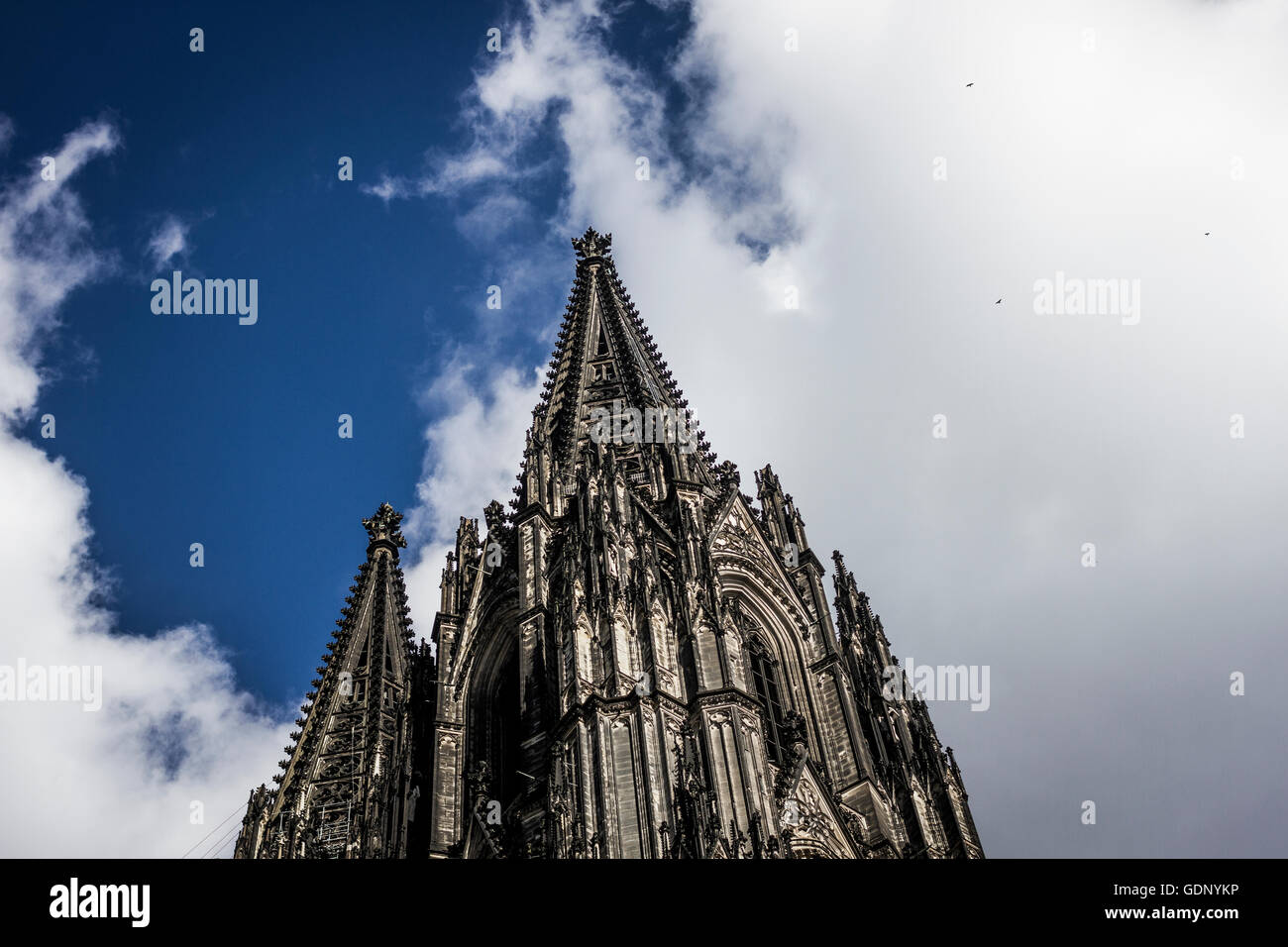 Detail of the top spire of Cologne Cathedral in Cologne, Germany Stock ...