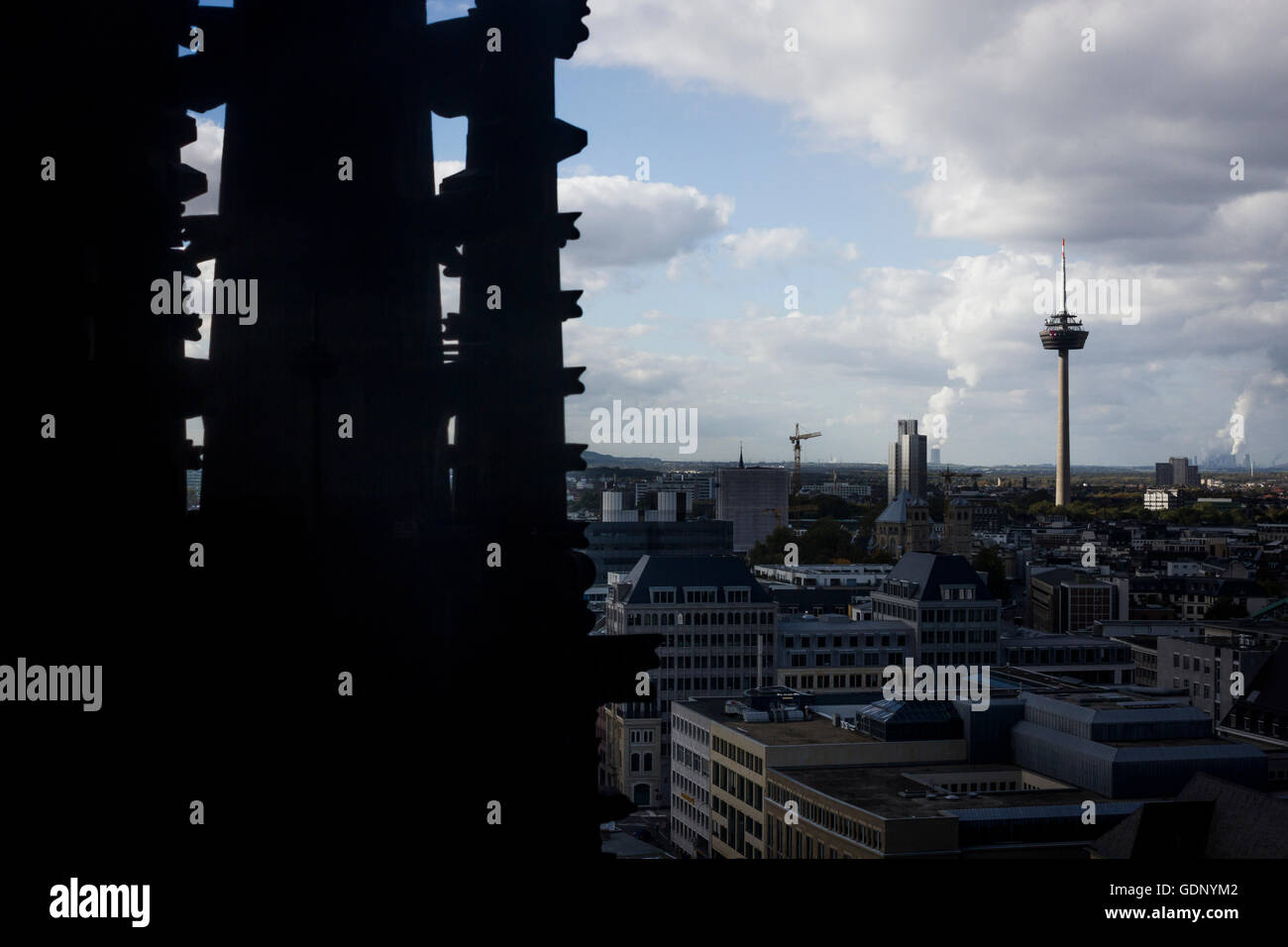 The Colonius TV Tower in the west of the city seen from the cathedral ...