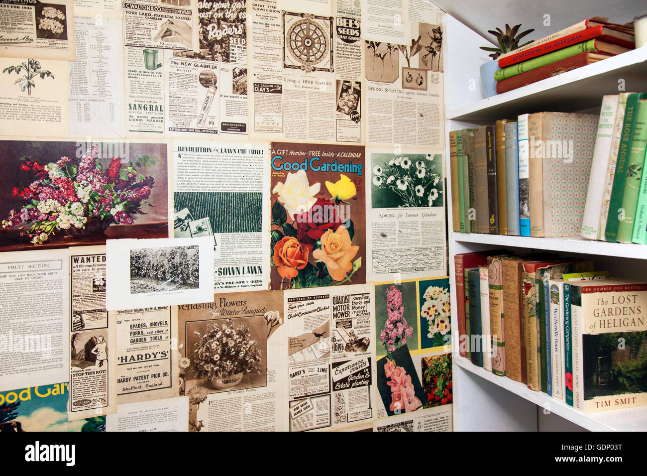 Wide selection of old garden workshop outdoor building, reference books ...