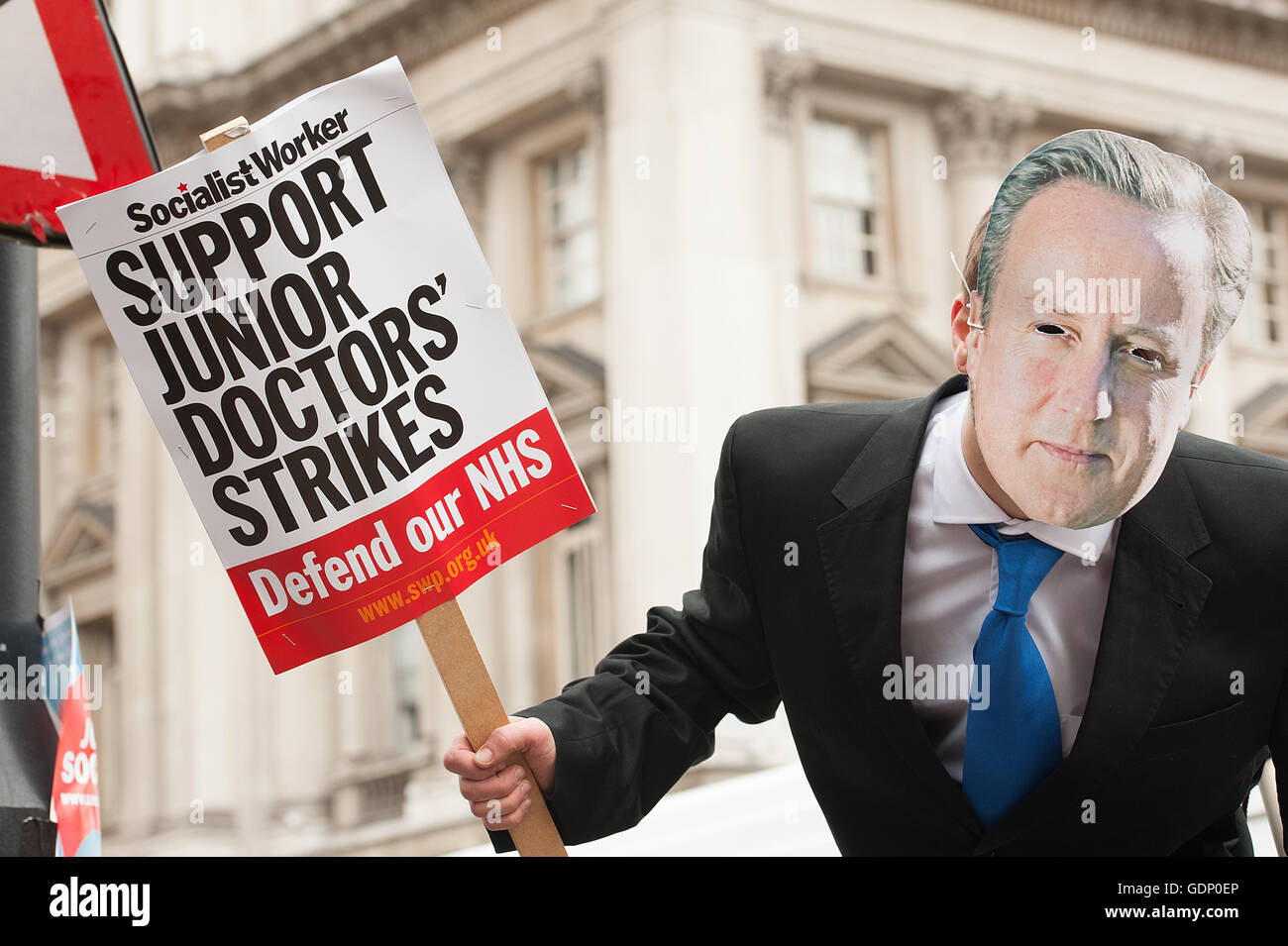 Junior doctors march toward 10 Downing Street in central London, in ...