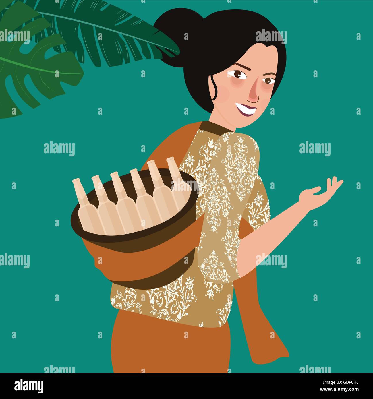 Indonesia woman traditional Stock Vector Images - Alamy