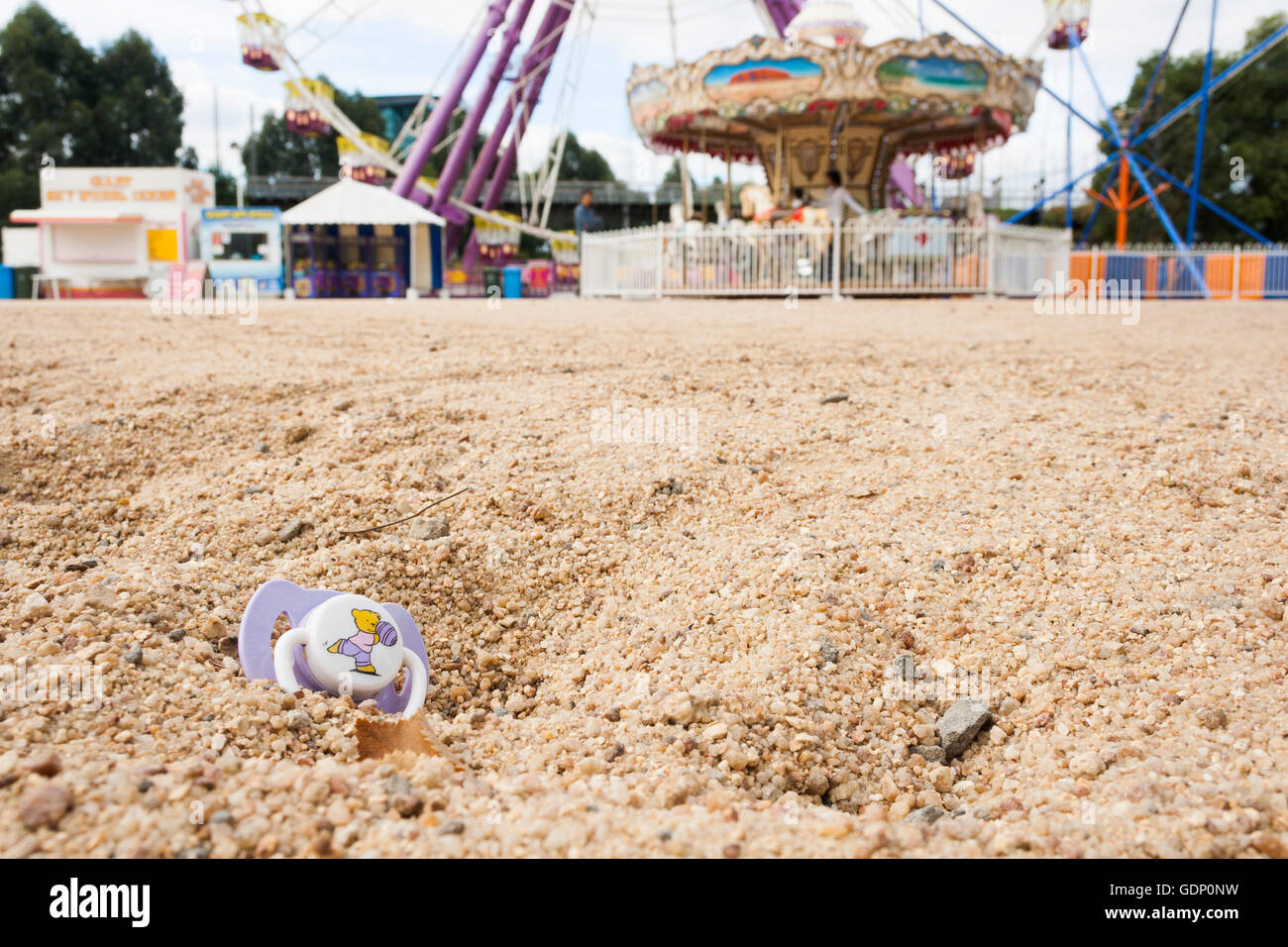 Dummy on ground near fairground Stock Photo - Alamy