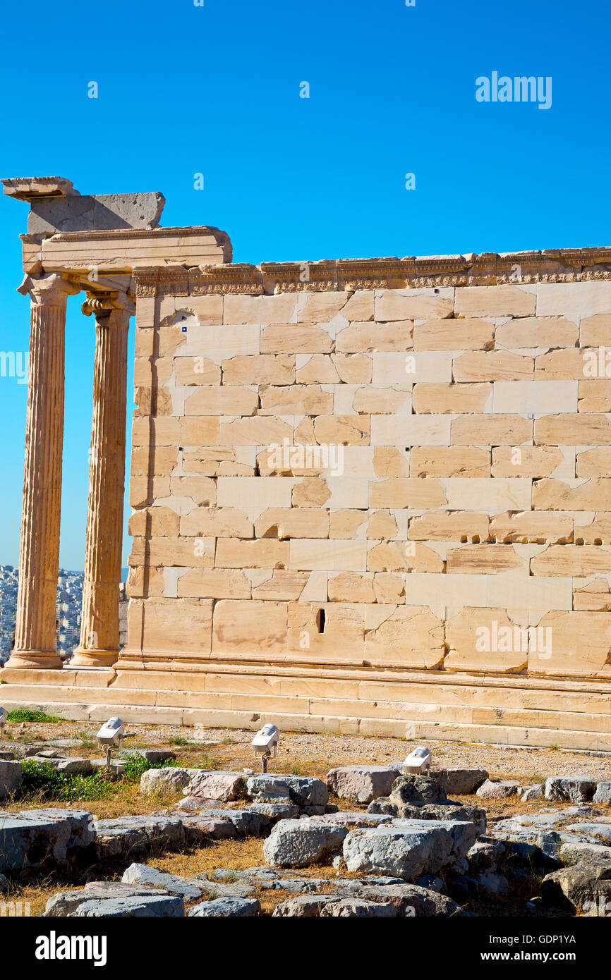 in greece the old architecture and historical place parthenon athens ...