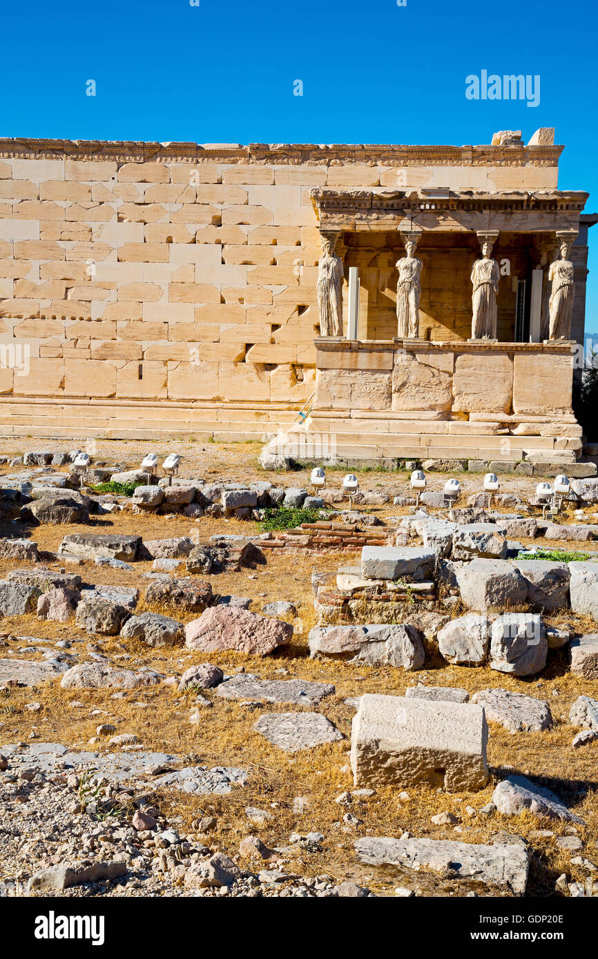in greece the old architecture and historical place parthenon athens ...