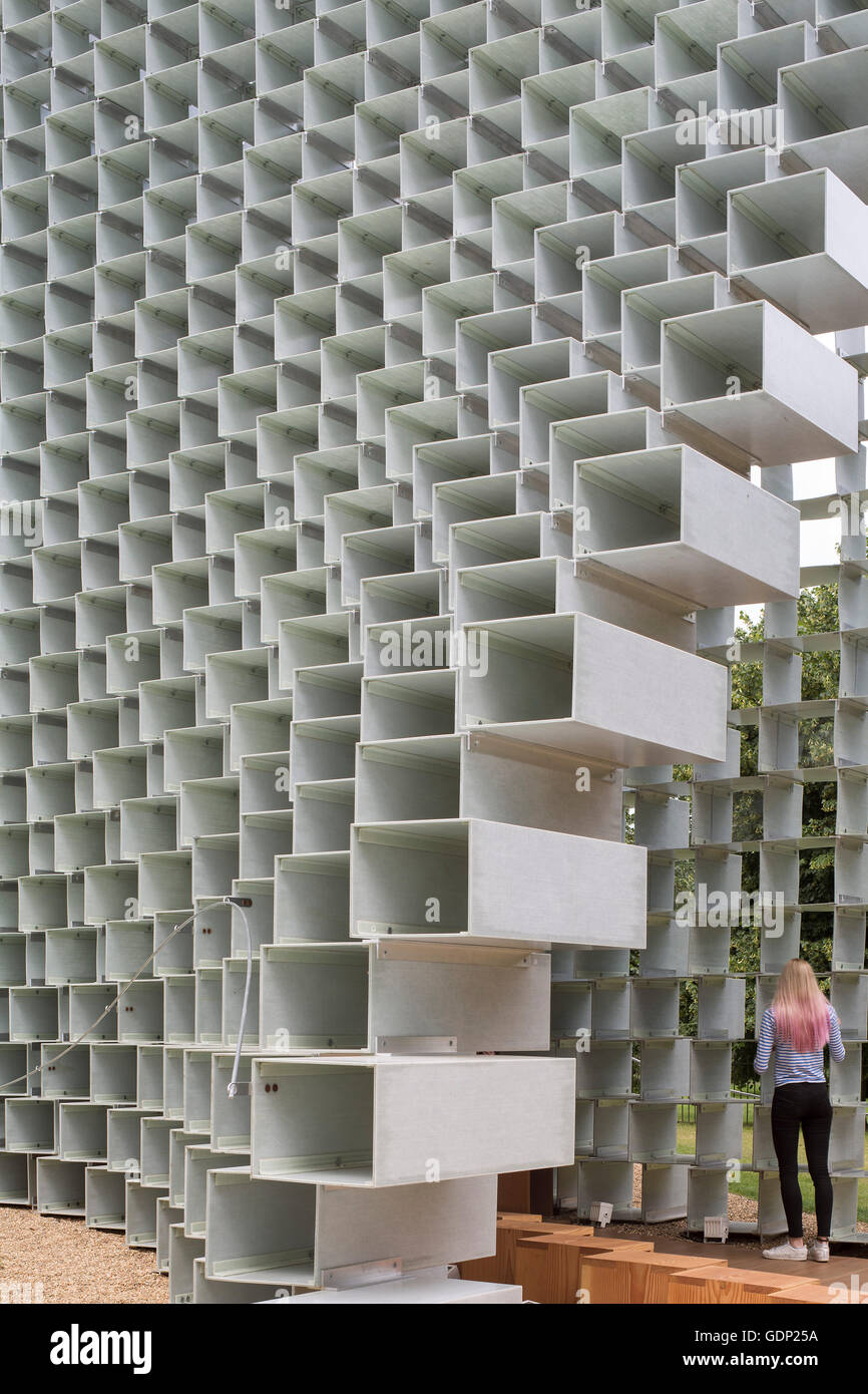 Side elevation of the pavilion with entrance. Serpentine Pavilion 2016 ...