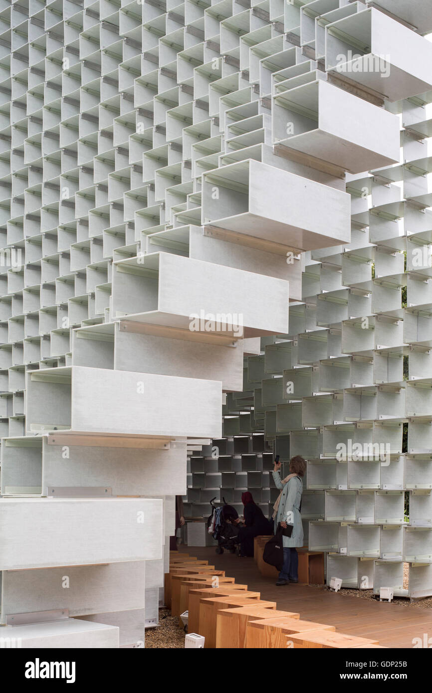 Side elevation of the pavilion with entrance. Serpentine Pavilion 2016 ...
