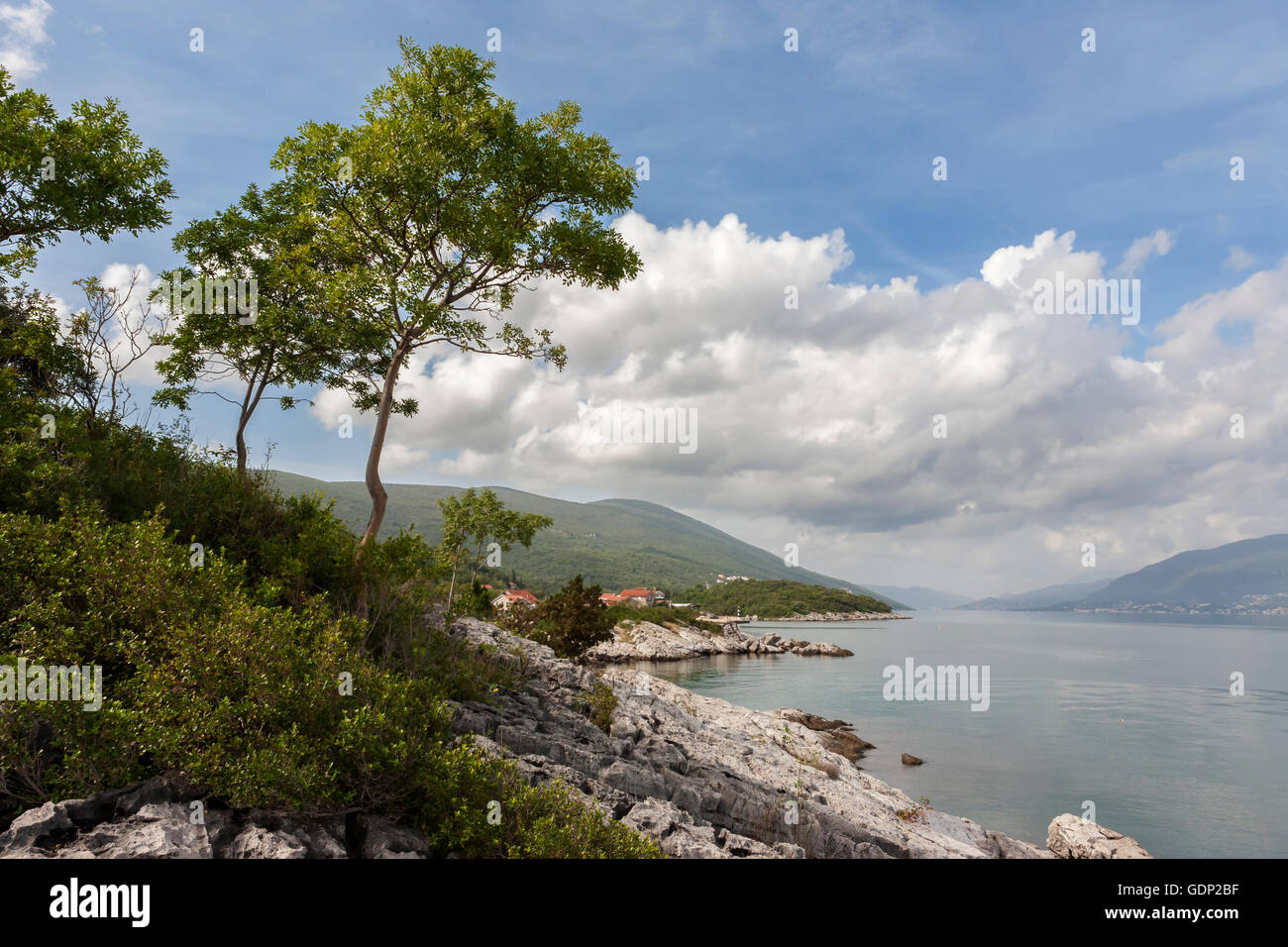 The waterside near the beautiful little hamlet of Bjelila on Boka ...
