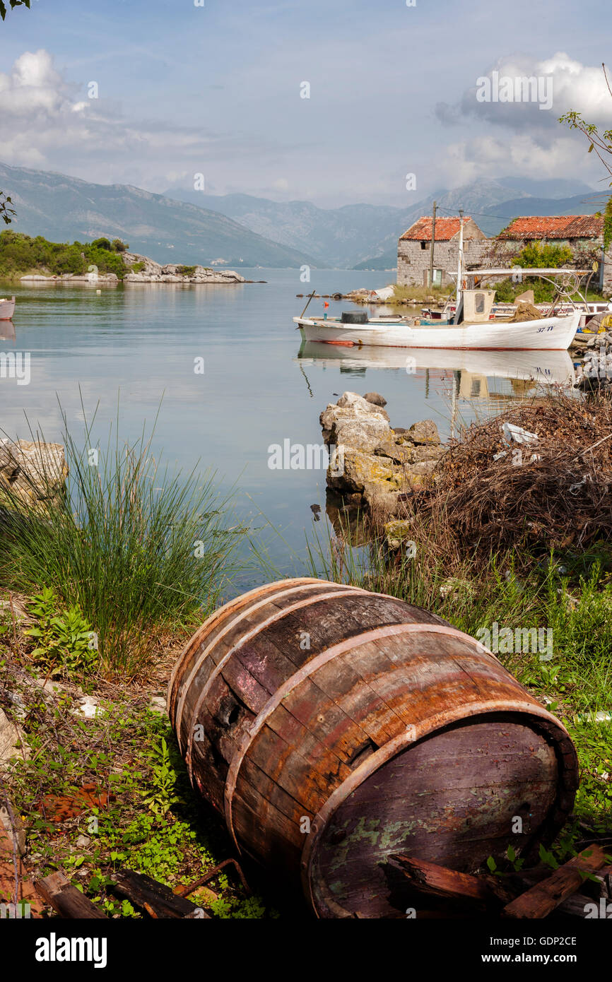 The harbour in the beautiful little hamlet of Bjelila, on Boka Kotorska ...