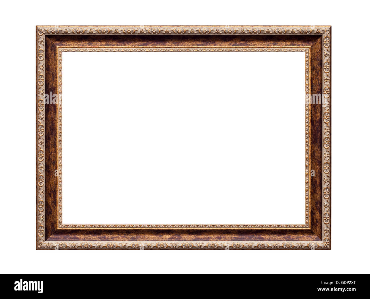Golden classic painting canvas frame Stock Photo - Alamy