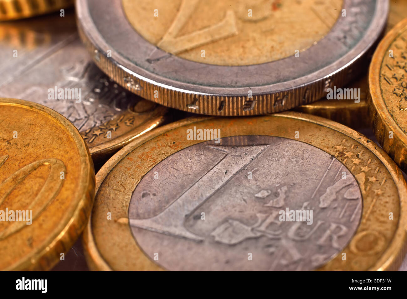 Golden euro emblem hi-res stock photography and images - Alamy