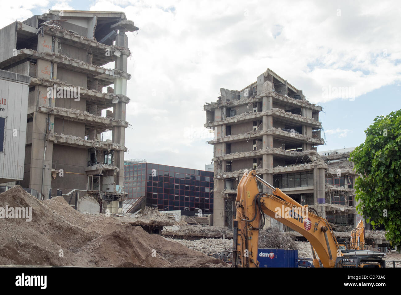Demolition site in Paradise Circus Queensway, Birmingham Stock Photo ...