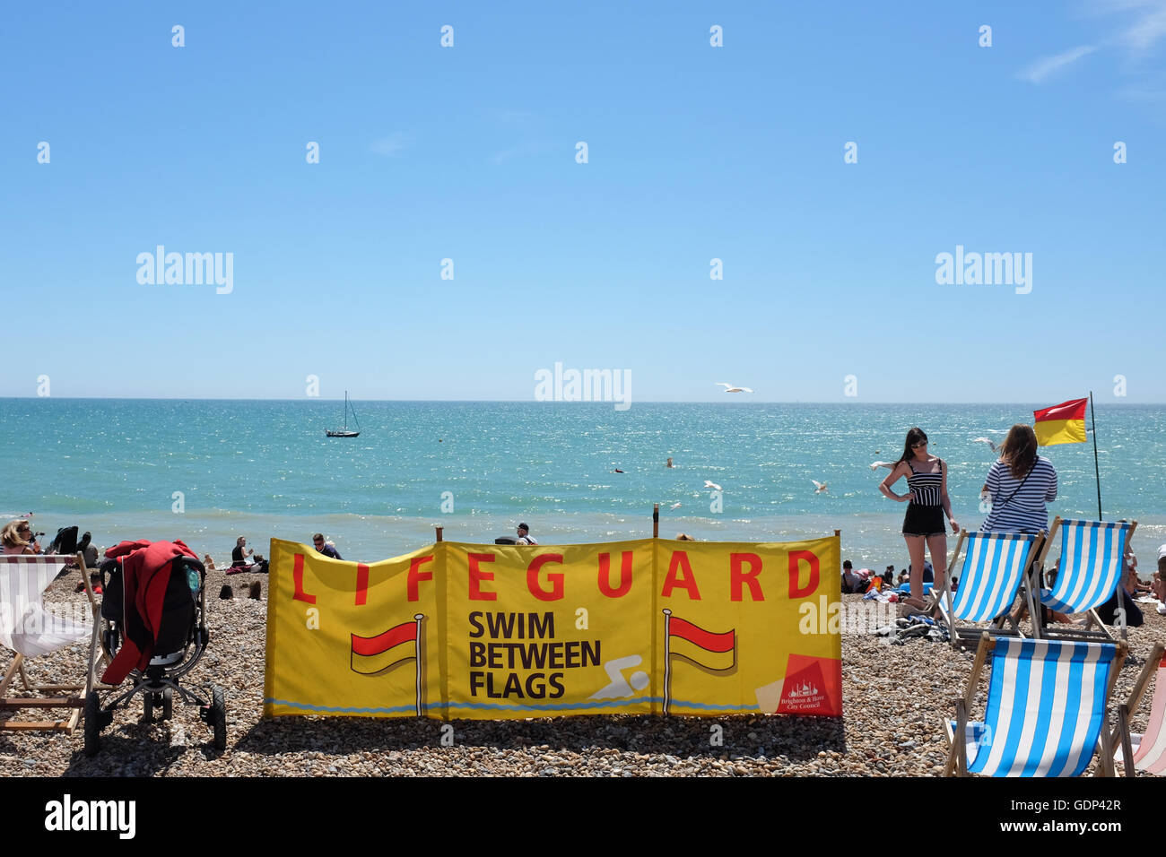 Safety sign beach hi-res stock photography and images - Alamy