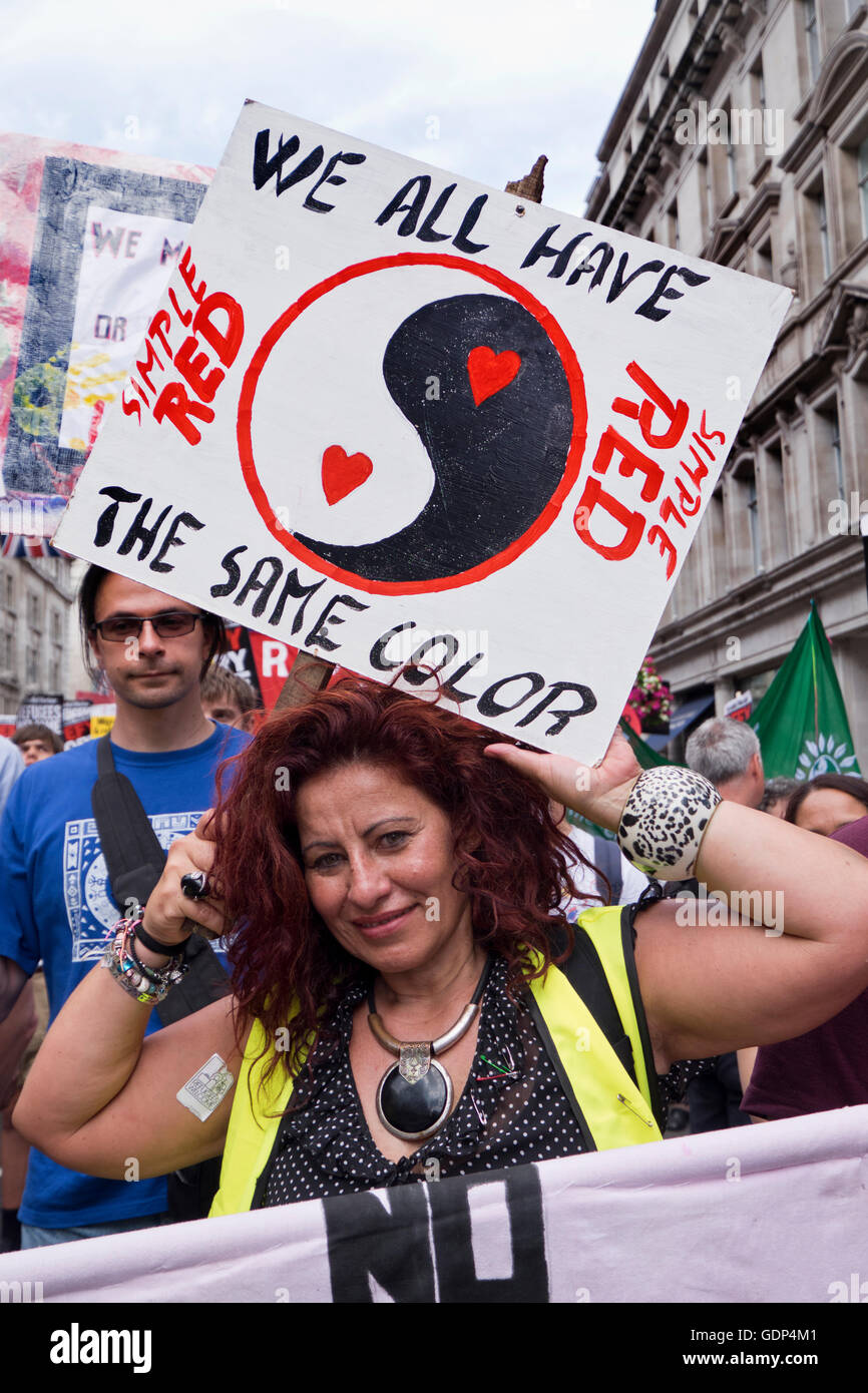 protest Rally and march through Central London against racism and Tory ...
